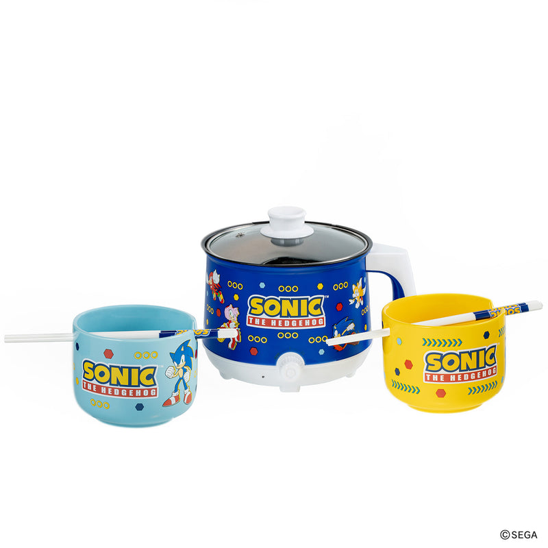 Sonic the Hedgehog Hot Pot with Ramen Bowls - Uncanny Brands